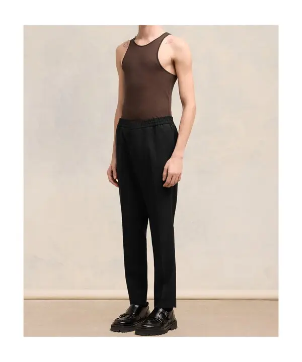 Ami Tailored Straight-leg Pants - Black