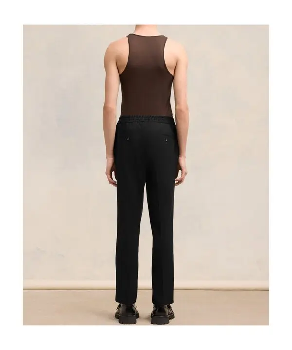 Ami Tailored Straight-leg Pants - Black
