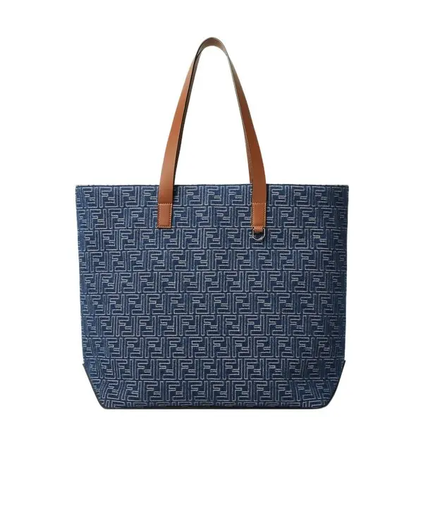 Fendi Ff Jacquard Medium Tote Bag - Blue