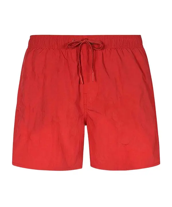 Armani Exchange Rope Waist Swimming Trunks With Logo Detail - Red