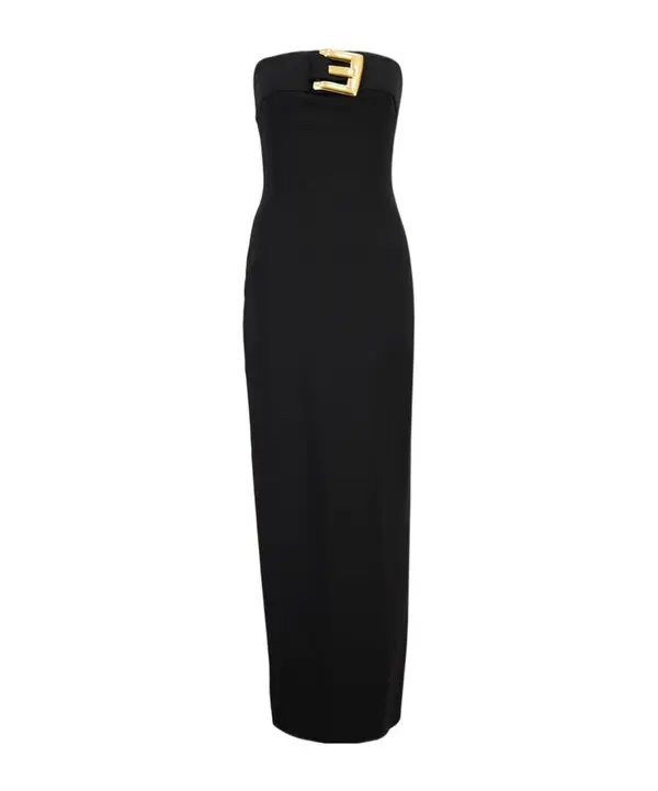 Balmain Embellished Strapless Maxi Dress