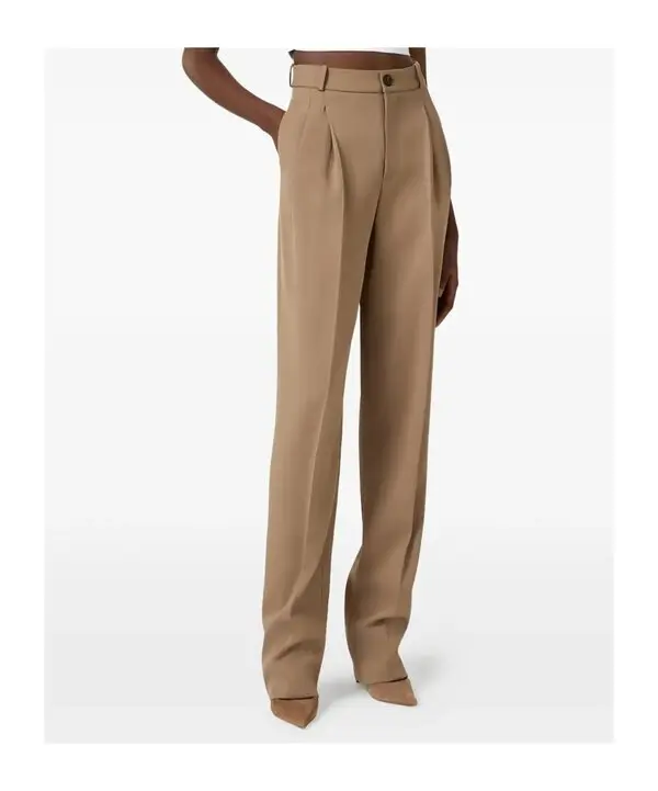 Elisabetta Franchi Gabardine Pleated Trousers