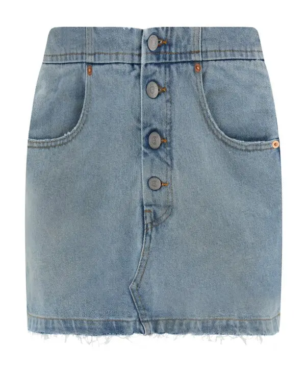 MAISON MARGIELA Denim Mini Skirt - Gray