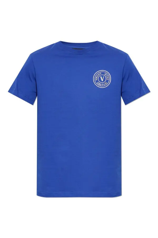 Versace Logo Printed Crewneck T-shirt