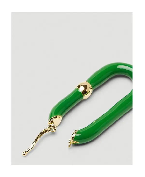 Bottega Veneta Enamel Hoop Earrings