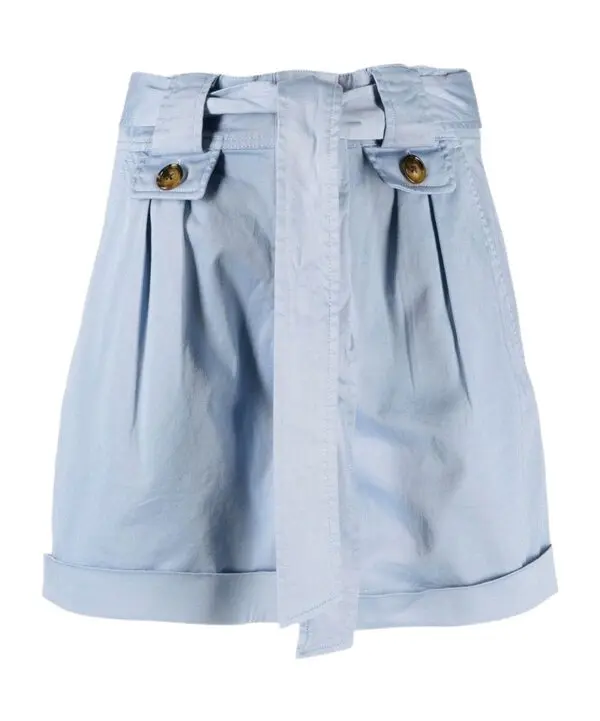 Woolrich Tie-waist Turn-up Hem Shorts - Blue
