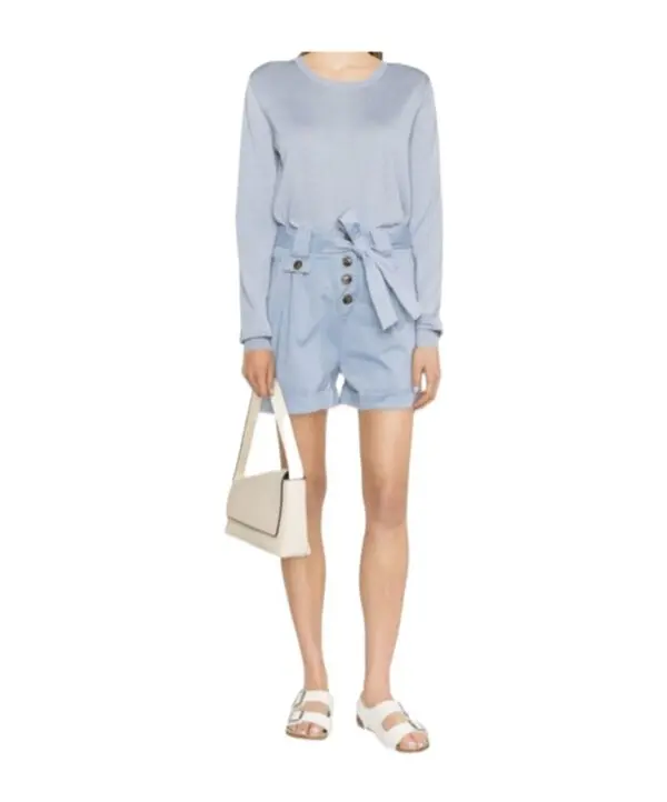 Woolrich Tie-waist Turn-up Hem Shorts - Blue