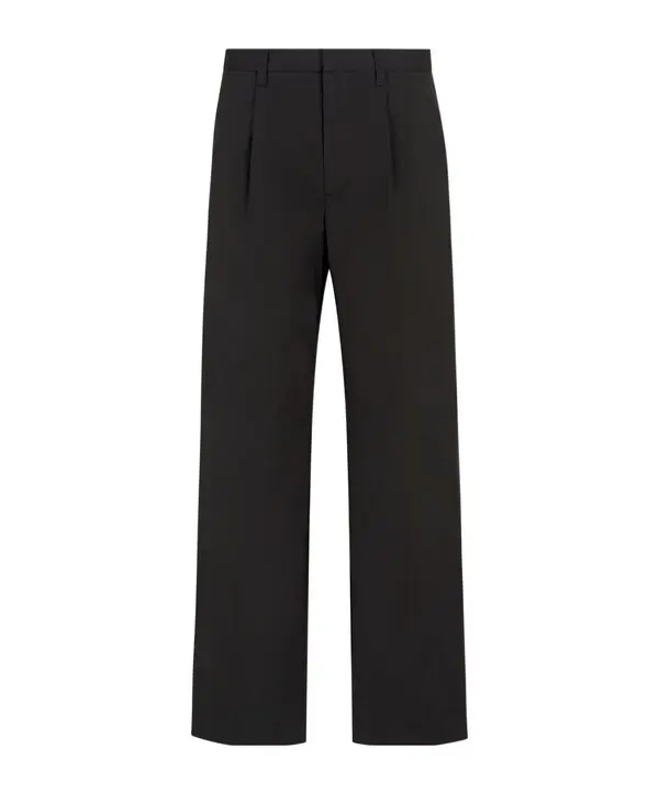 Emporio Armani Tailored Trousers With Zipper Pockets - Black