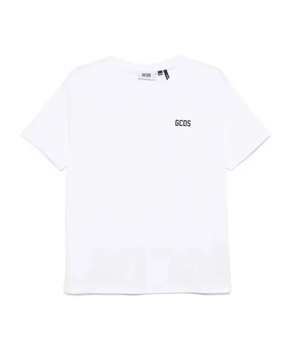 Gcds Low Bond Logo-print T-shirt - Whiteblack