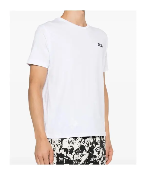 Gcds Low Bond Logo-print T-shirt - Whiteblack