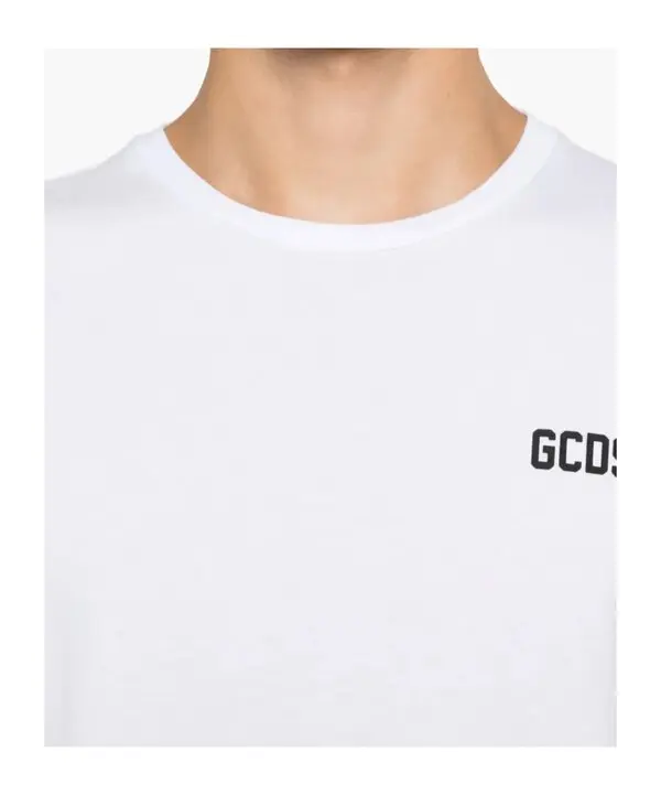 Gcds Low Bond Logo-print T-shirt - Whiteblack