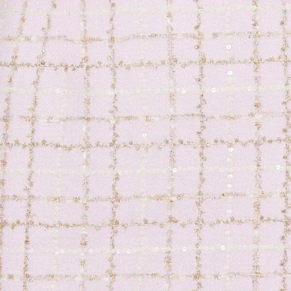Alessandra Rich Sequin Embellished Plaid Tweed Mini Skirt