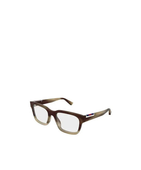 Gucci Rectangular Frame Eyeglasses - Brown