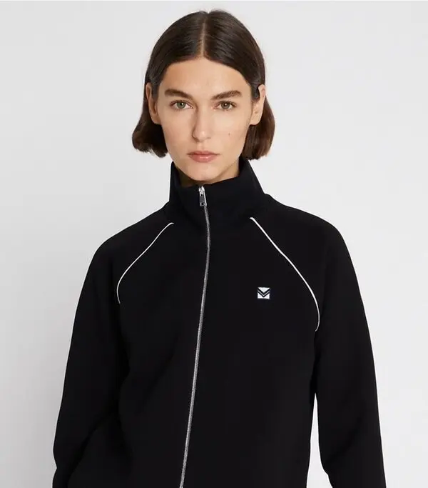Tory Burch Chevron Patch Zip-up Jacket