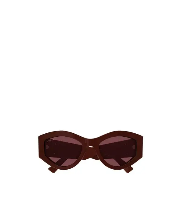 Gucci Oval Frame Sunglasses - Brown
