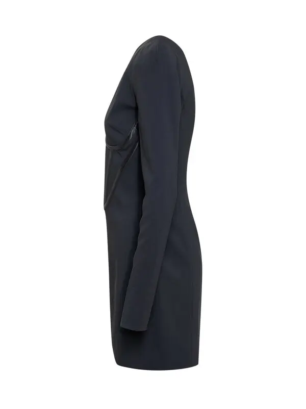 Versace V-neck Corset Cocktail Dress