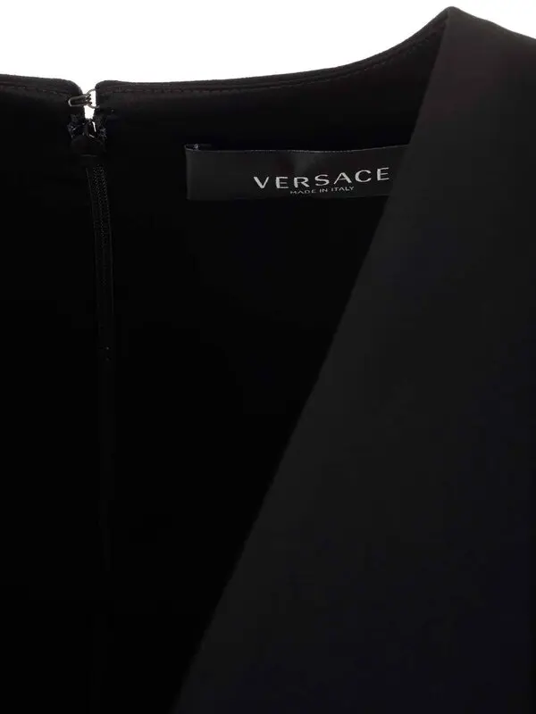 Versace V-neck Corset Cocktail Dress