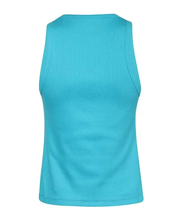 MSGM Logo Embroidered Sleeveless Ribbed Tank Top