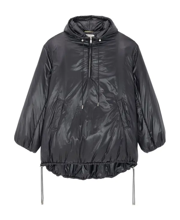 Saint Laurent Logo Embossed Drawstring Jacket