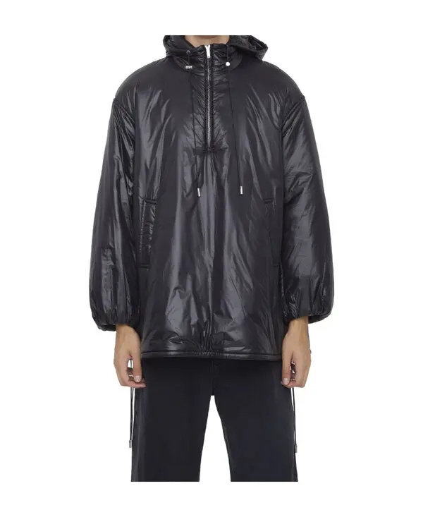 Saint Laurent Logo Embossed Drawstring Jacket