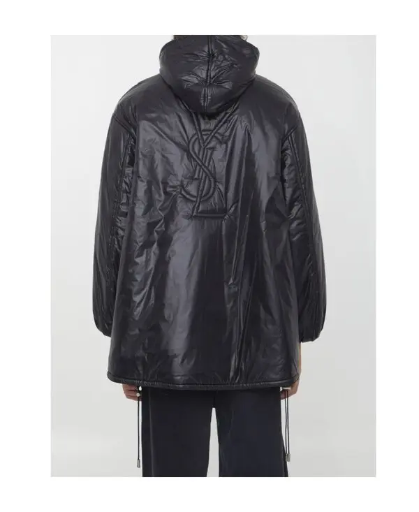 Saint Laurent Logo Embossed Drawstring Jacket