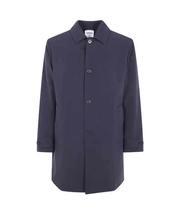 Aspesi Buttoned Trench Coat - Black