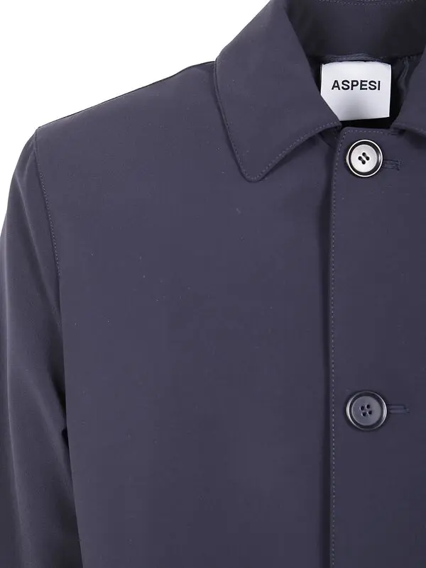 Aspesi Buttoned Trench Coat - Black