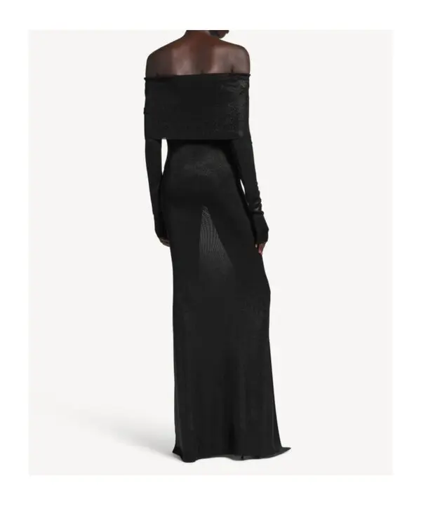Balenciaga Off-shoulder Maxi Dress - Black