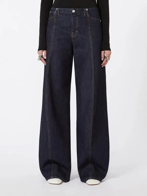 Sportmax Wide Leg Denim Trousers