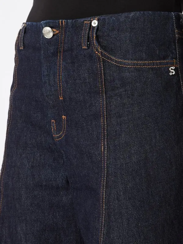 Sportmax Wide Leg Denim Trousers