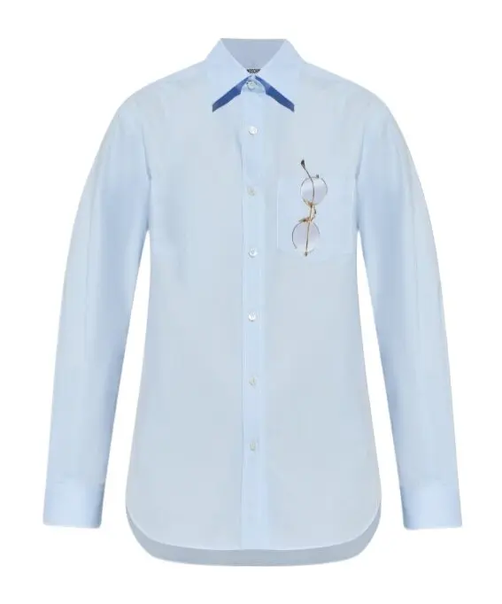 Moschino Long Sleeve Shirt With Eyeglasses Print - No