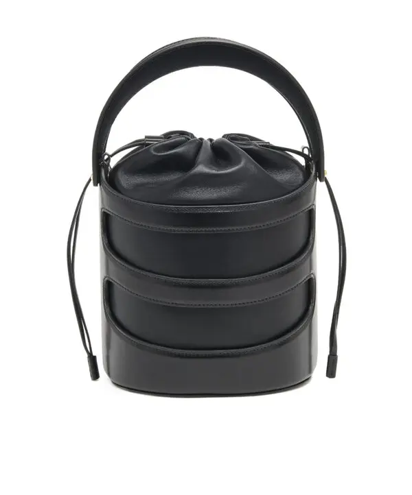 Alexander McQueen Logo Printed Drawstring Bucket Bag
