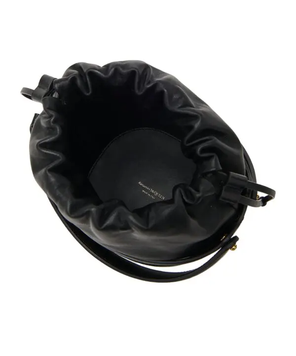 Alexander McQueen Logo Printed Drawstring Bucket Bag