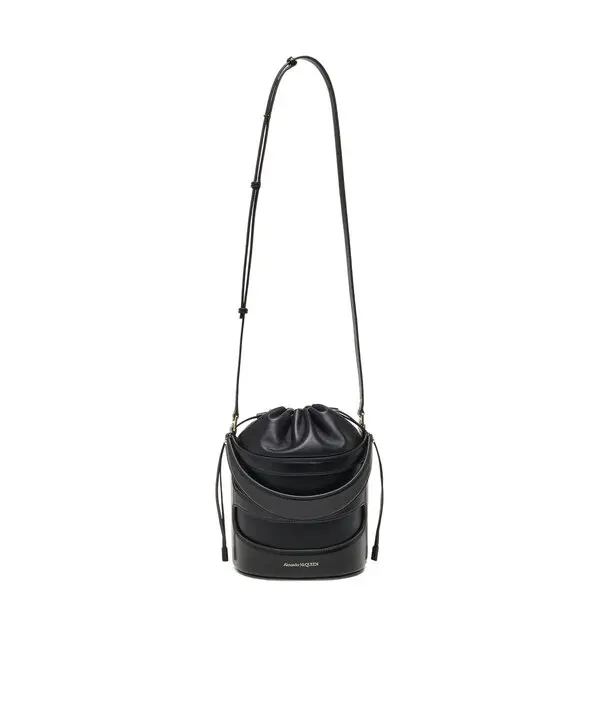Alexander McQueen Logo Printed Drawstring Bucket Bag