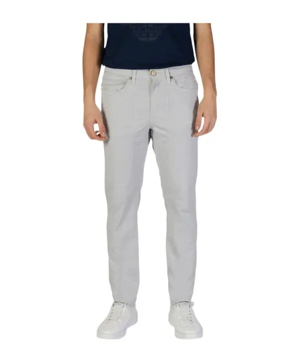 JECKERSON Tailored Casual Pants With Belt Loops - Gray