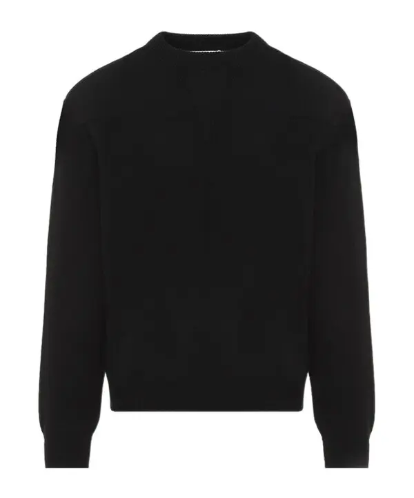 JIL SANDER Knitted Crewneck Jumper - Black