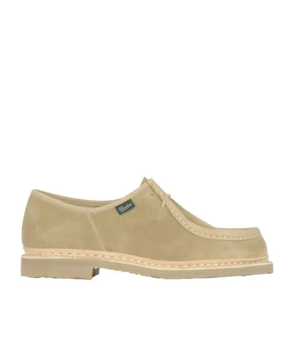 Paraboot Micka Lace-up Suede Moccasins - Nude