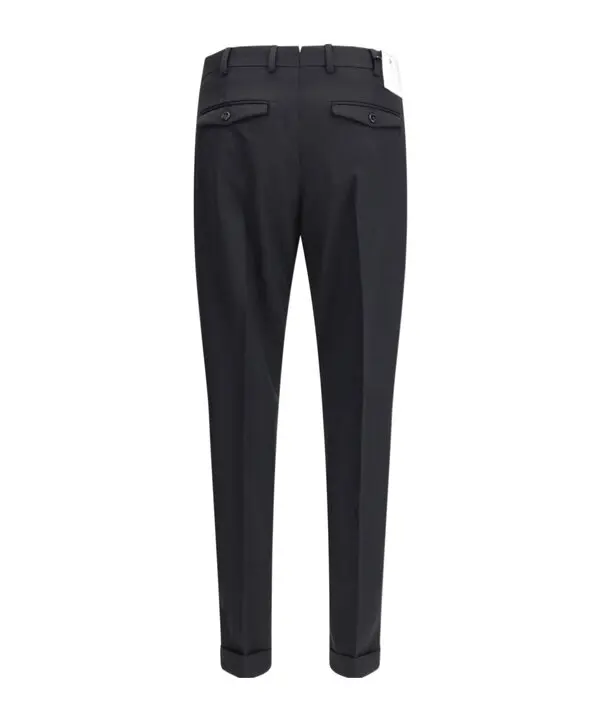 PT TORINO Pt Torinos Rebel Pleated Wool Trousers - Black