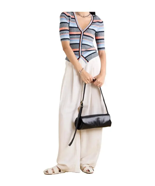 Veronica Beard Striped V-neck Cardigan