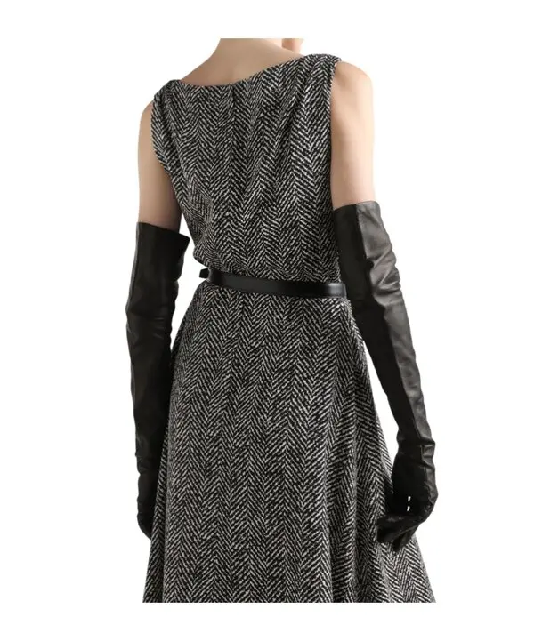 Dolce & Gabbana Sleeveless Herringbone Midi Dress - Multi-color