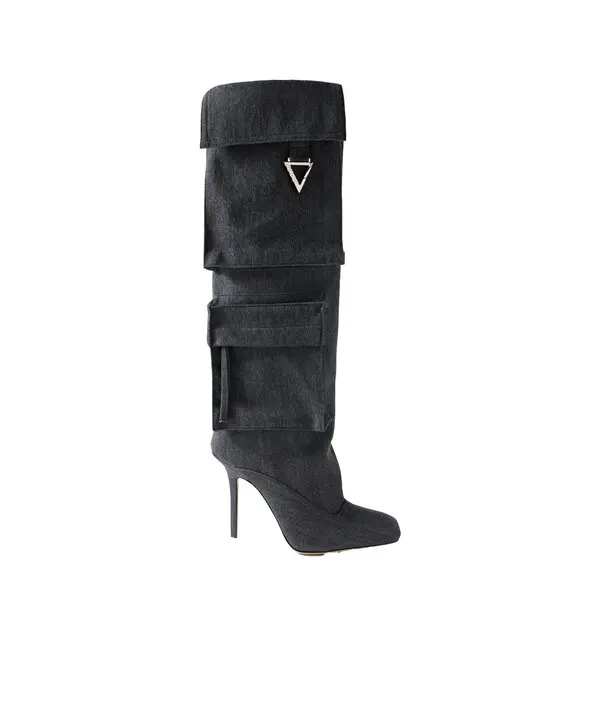 Attico Stiletto Boots With Pocket Detailing