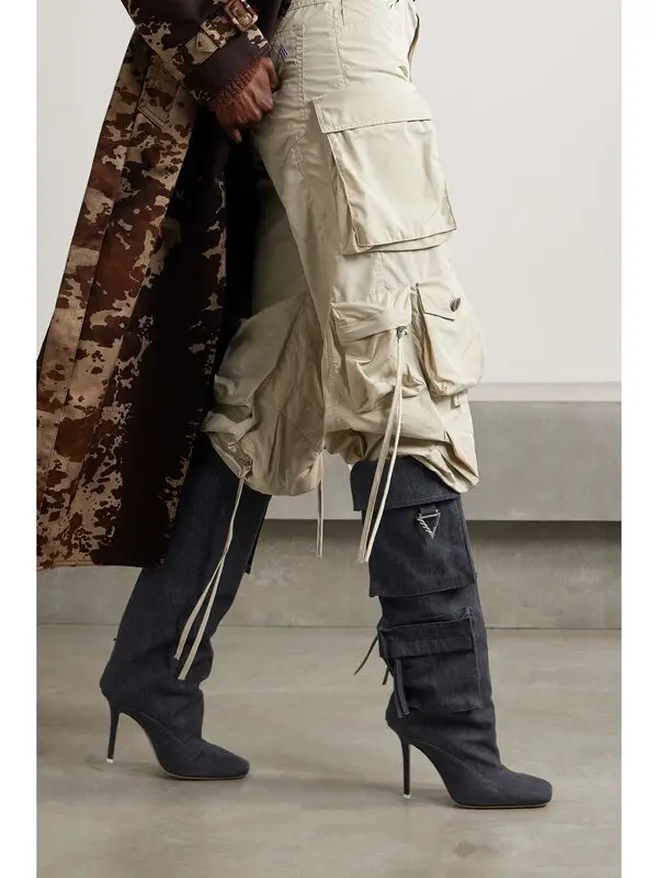 Attico Stiletto Boots With Pocket Detailing