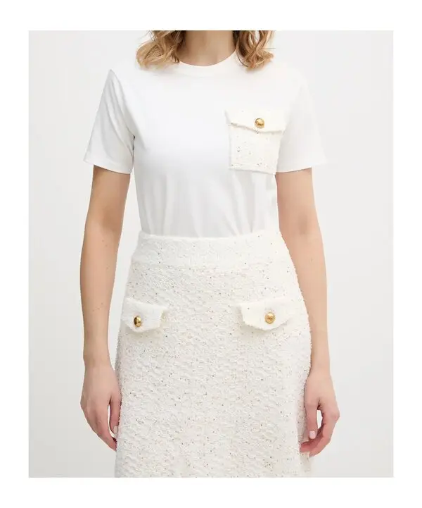 Karl Lagerfeld Round Neck Pocket T-shirt