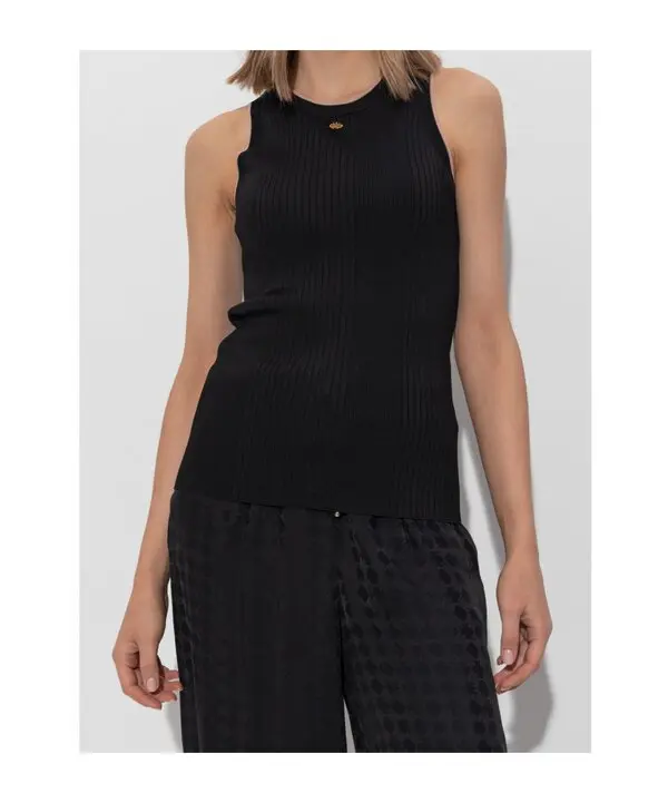 Amiri Logo-plaque Ribbed Tank Top