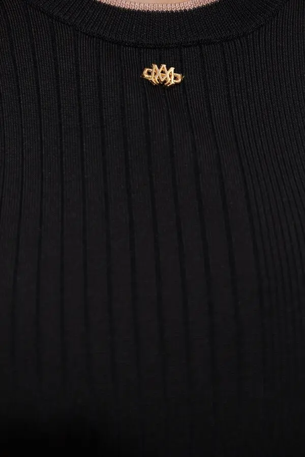Amiri Logo-plaque Ribbed Tank Top