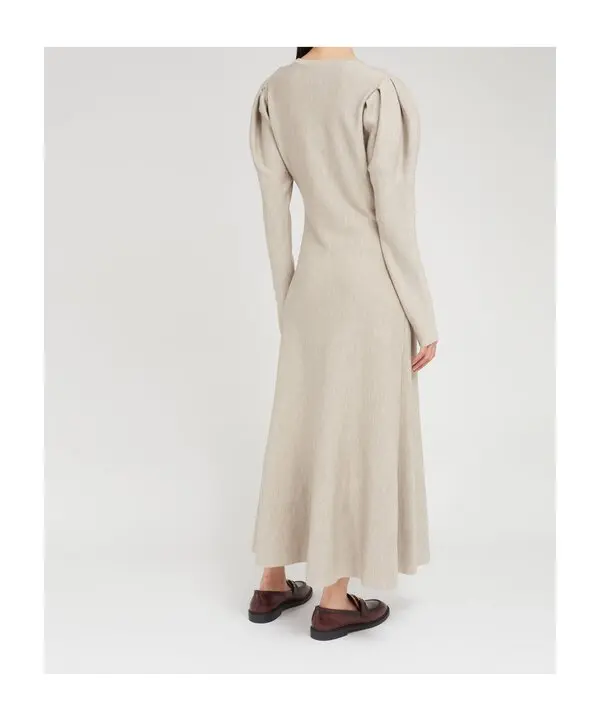 Gabriela Hearst Long Sleeve Round Neck Dress