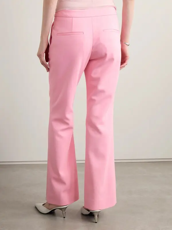 Balmain Flared Crepe Trousers - Pink