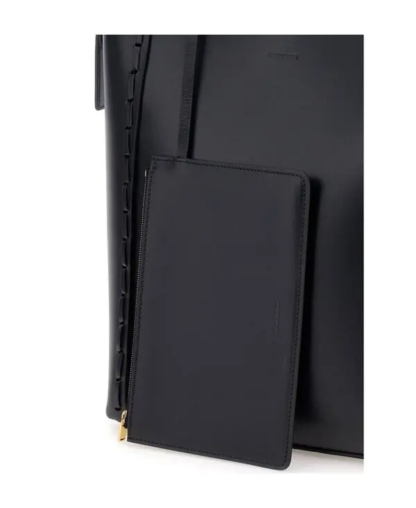 JIL SANDER Logo Embossed Rectangular Tote Bag