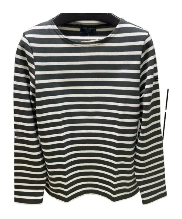 Saint James Long Sleeve Striped T-shirt - Black