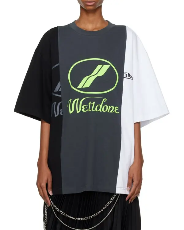 We11Done Logo-print Cotton T-shirt - Black
